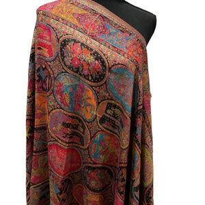 Accessories | Mughal Era Pashmina Shawl With Gold Thread Weave | Poshmark